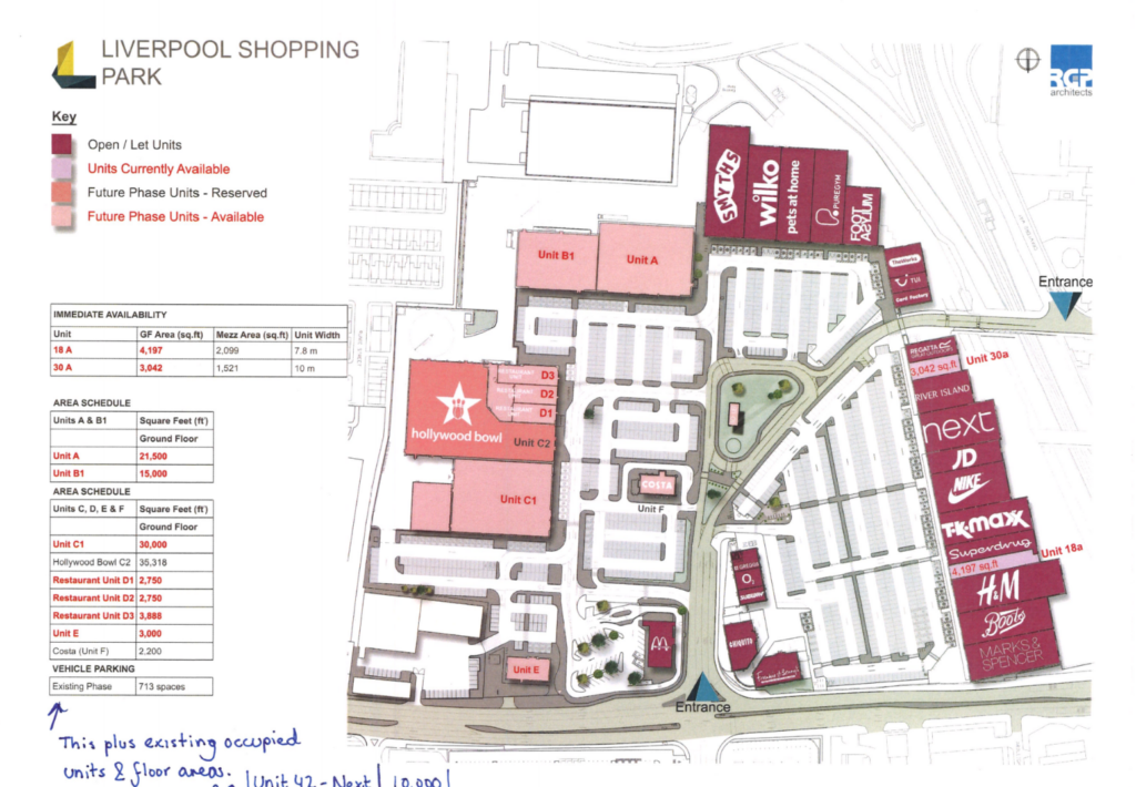 Siteplan - Liverpool Shopping Park
